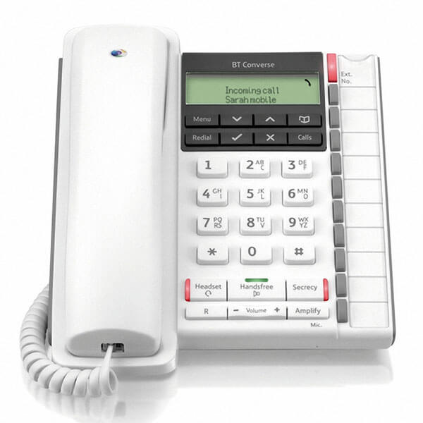 BT Converse 2300 Corded Telephone in Black | Headset Store